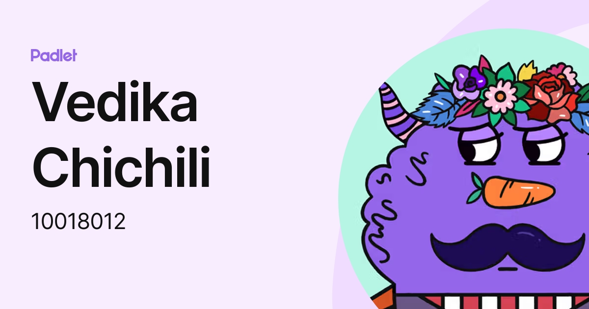 Vedika Chichili (10018012) profile | Padlet