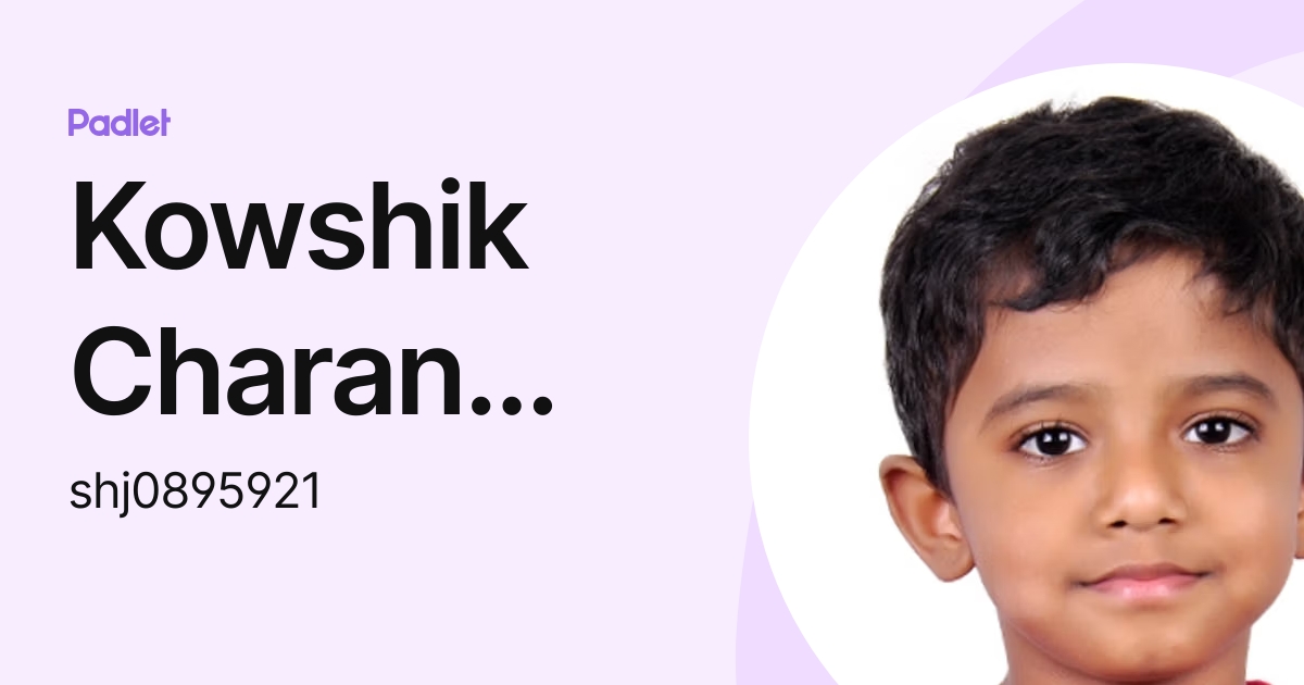 Kowshik Charan Dev (shj0895921) profile | Padlet