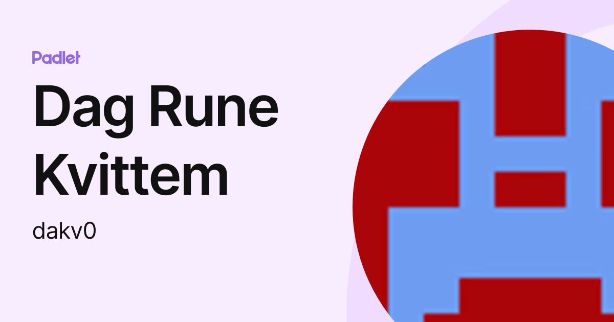 Dag Rune Kvittem (dakv0) profile | Padlet