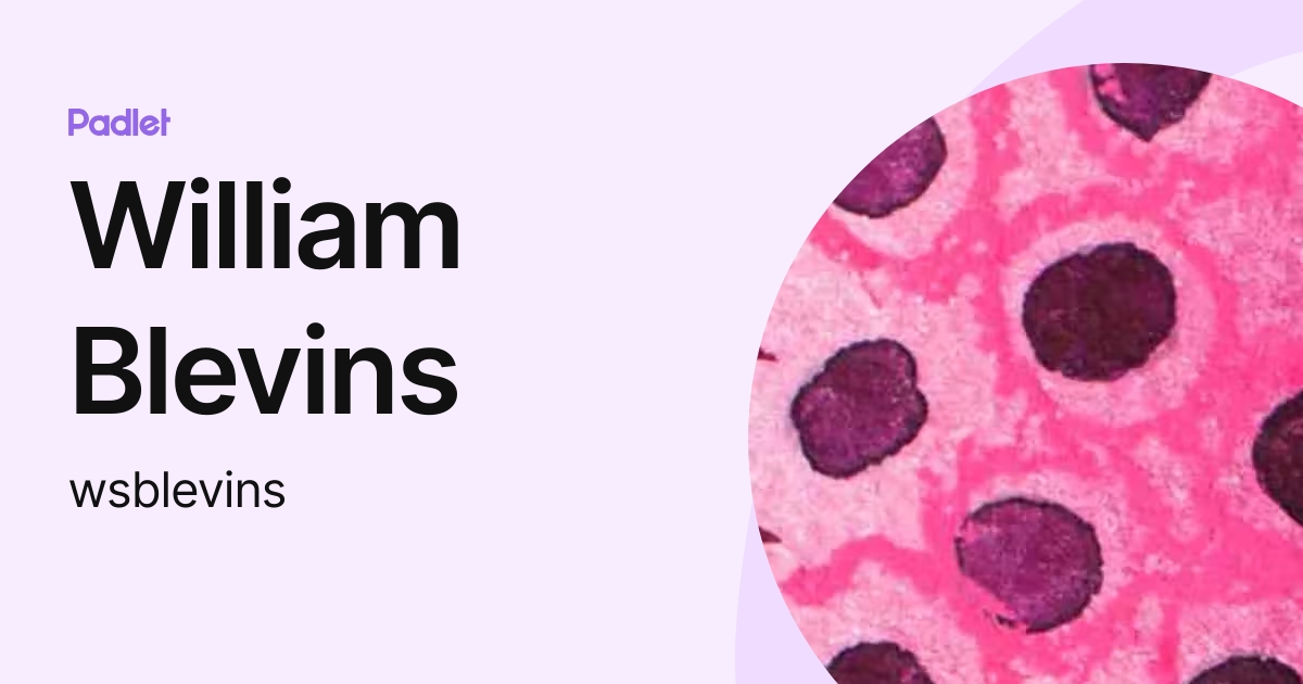 William Blevins (wsblevins) profile | Padlet
