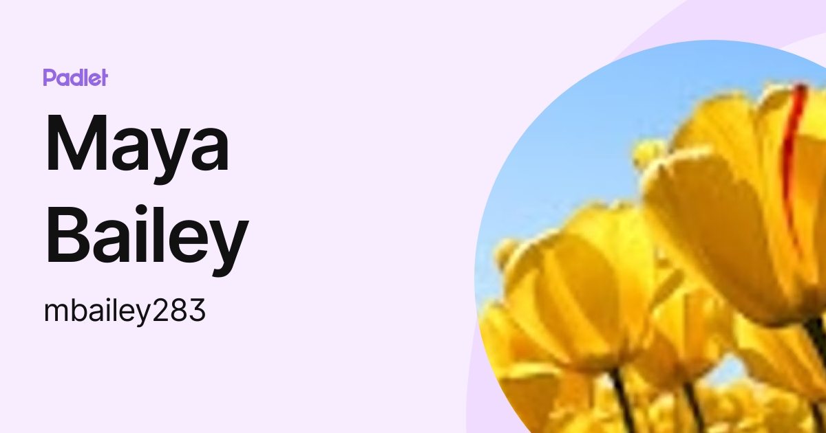 Maya Bailey (mbailey283) profile | Padlet