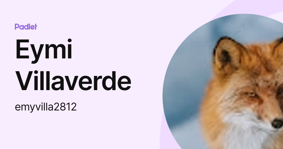 Eymi Villaverde (emyvilla2812) profile | Padlet