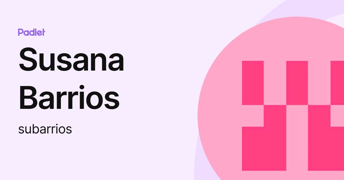 Susana Barrios (subarrios) profile | Padlet