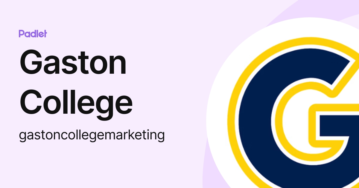 Gaston College (gastoncollegemarketing) profile | Padlet