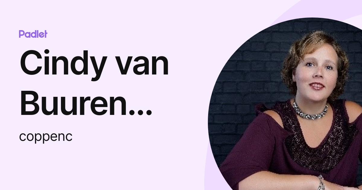 Cindy van Buuren Coppens (coppenc) profile | Padlet