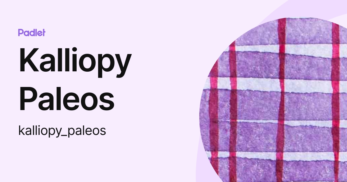 Kalliopy Paleos (kalliopy_paleos) profile | Padlet