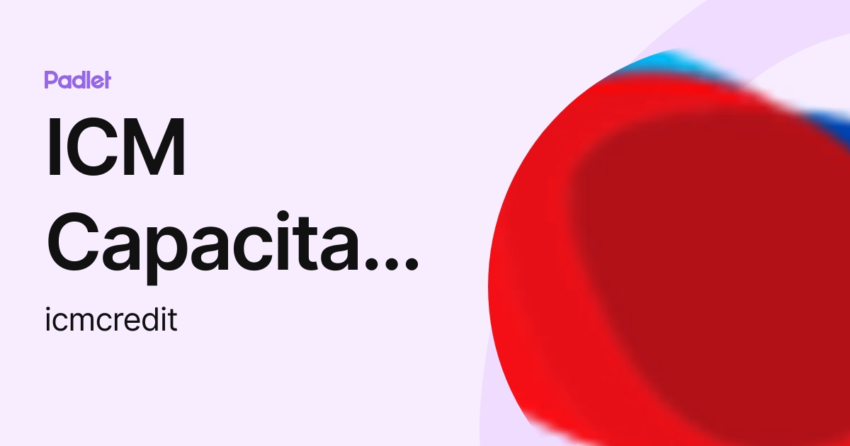 ICM Capacitación (icmcredit) profile | Padlet