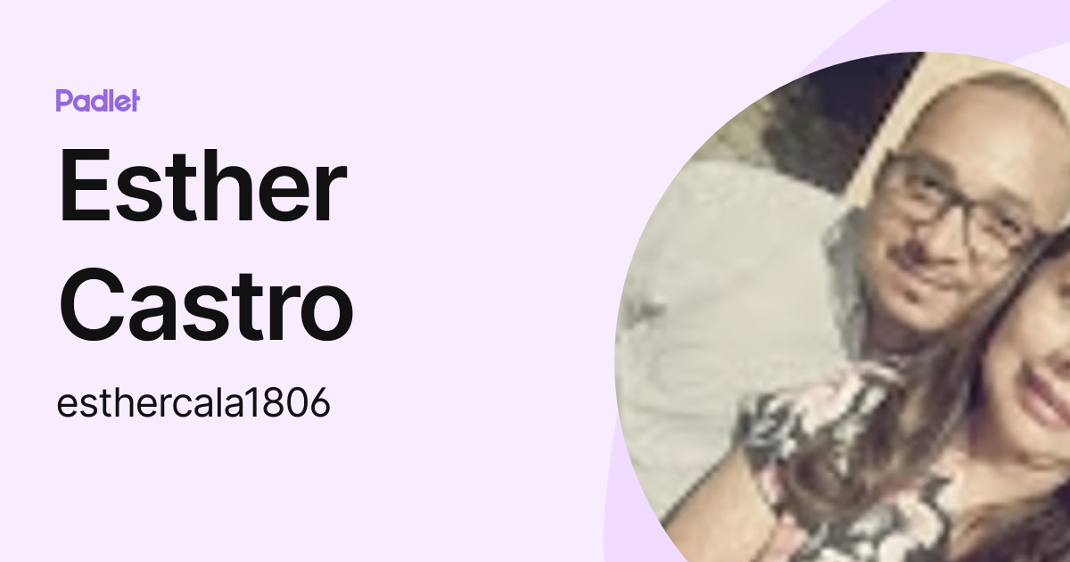 Esther Castro (esthercala1806) profile | Padlet