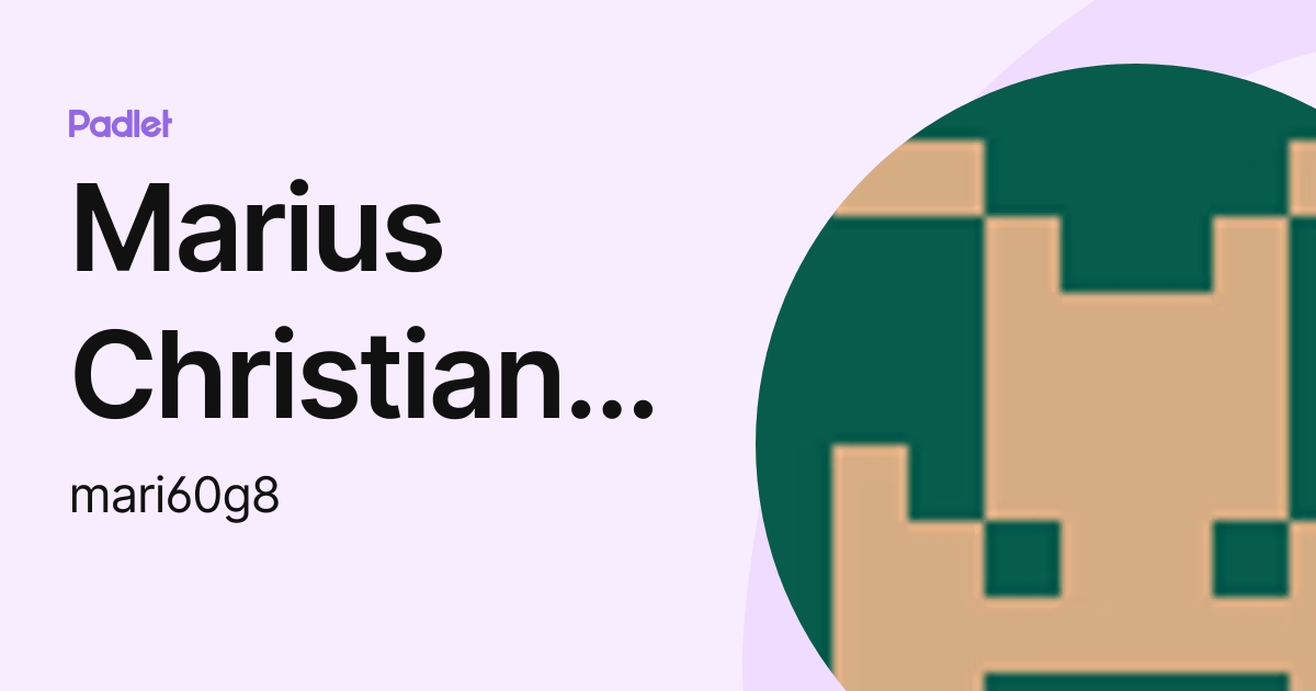 Marius Christian Lyngesen (mari60g8) profile | Padlet