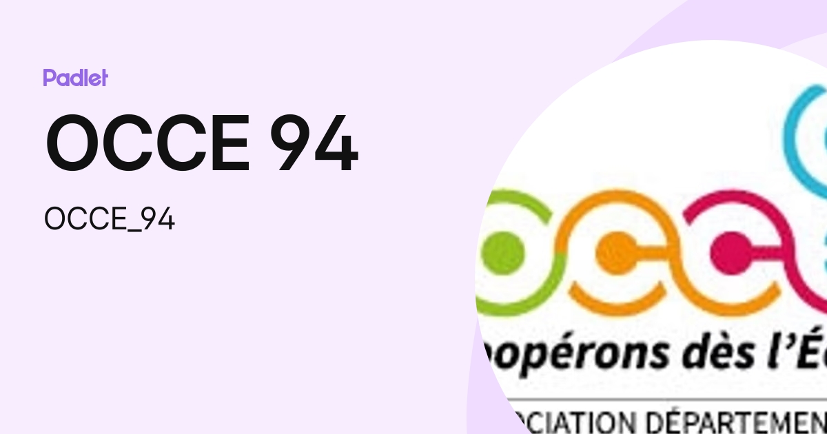 OCCE 94 (OCCE_94) profile | Padlet
