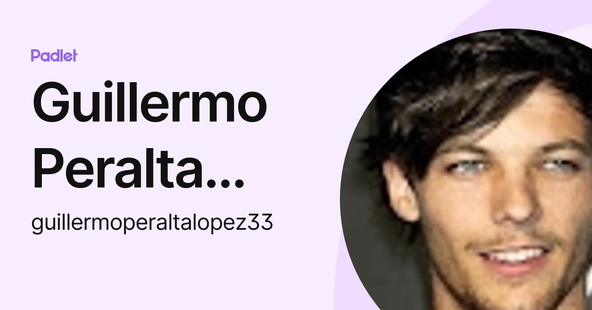 Guillermo Peralta Lopez (guillermoperaltalopez33) profile | Padlet