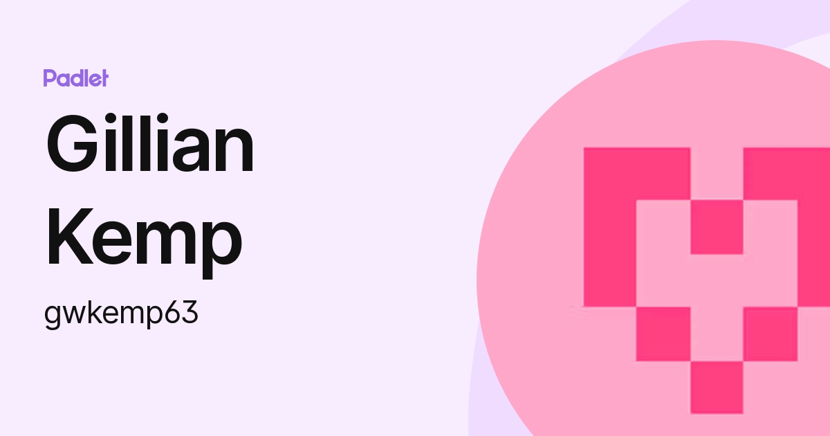 Gillian Kemp (gwkemp63) profile | Padlet