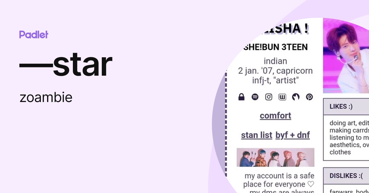 —star (zoambie) profile | Padlet