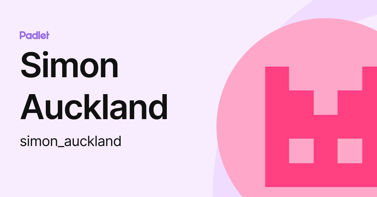 Simon Auckland (simon_auckland) profile | Padlet