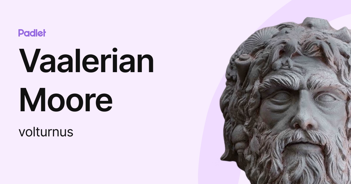 Vaalerian Moore (volturnus) profile | Padlet