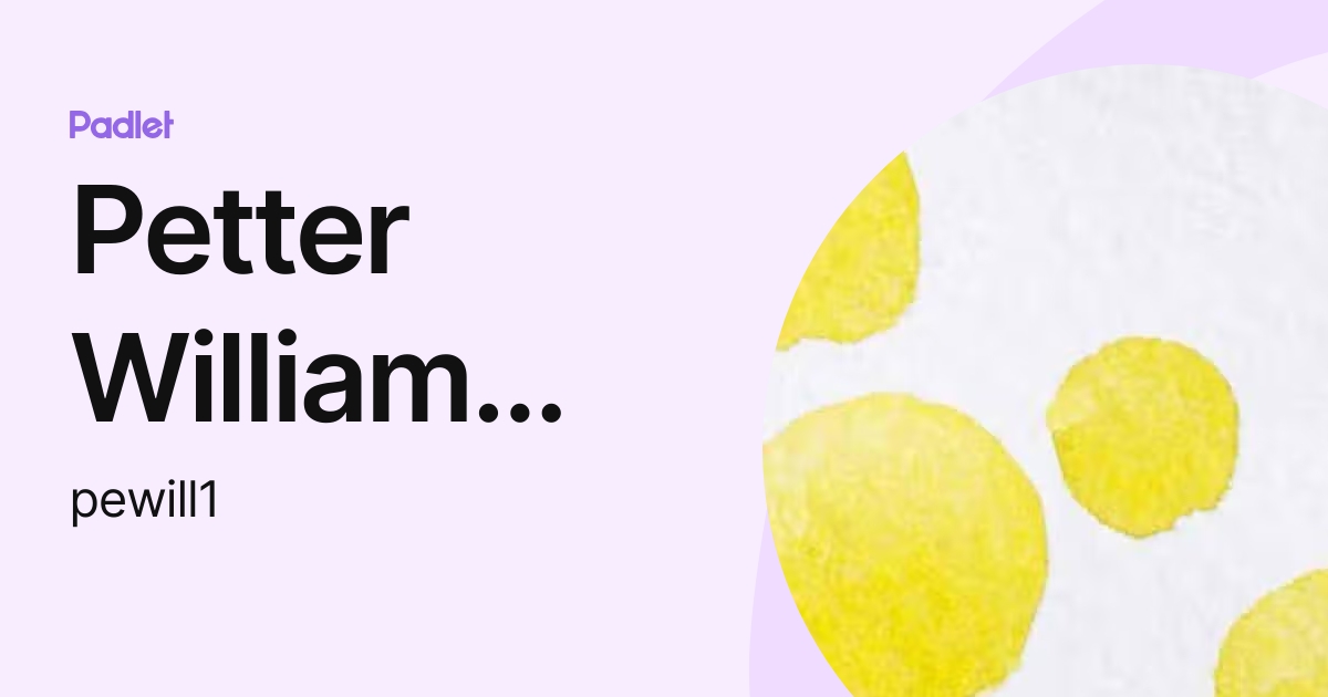 Petter William Hansen (PetterWilliam) profile | Padlet
