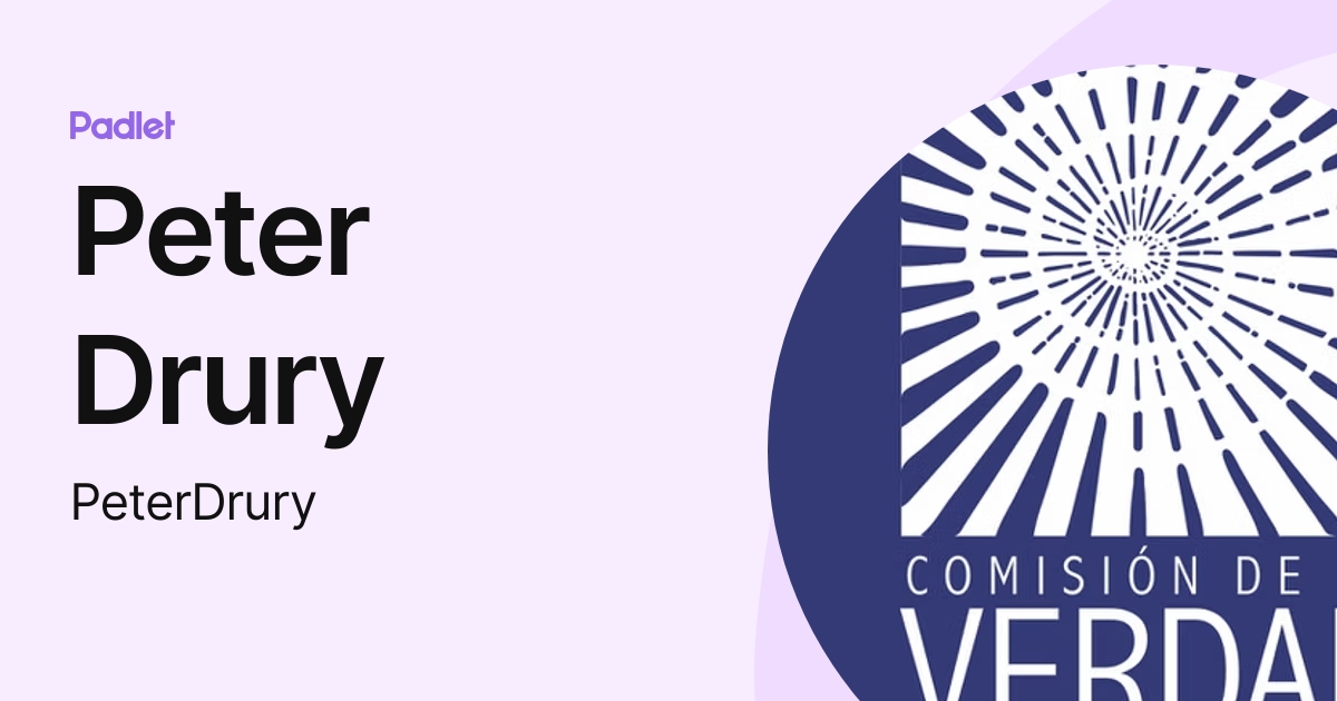 Peter Drury (PeterDrury) profile | Padlet
