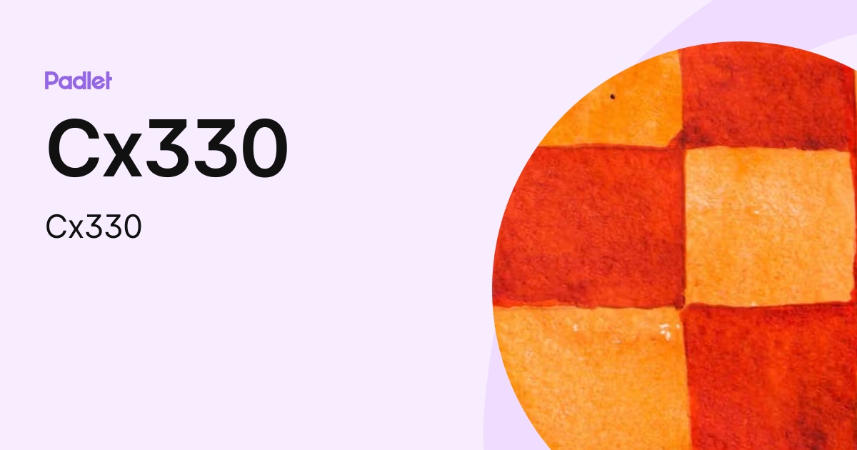 Cx330 (Cx330) profile | Padlet