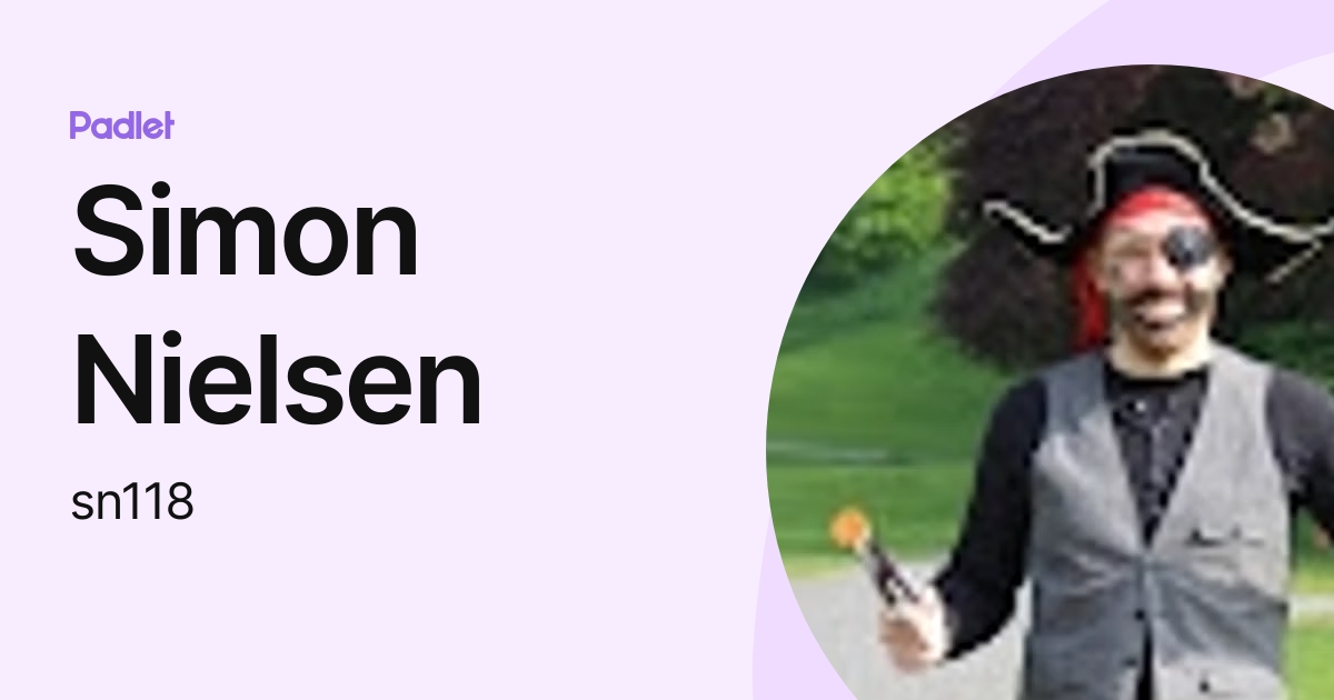 Simon Nielsen (sn118) profile | Padlet