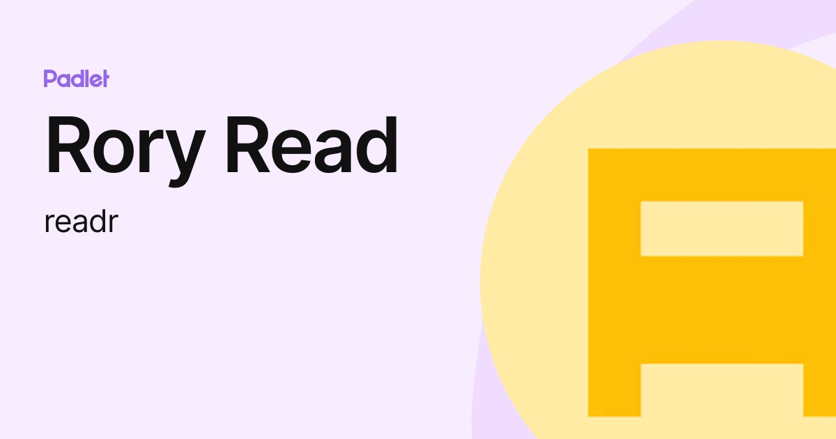 Rory Read (readr) profile | Padlet