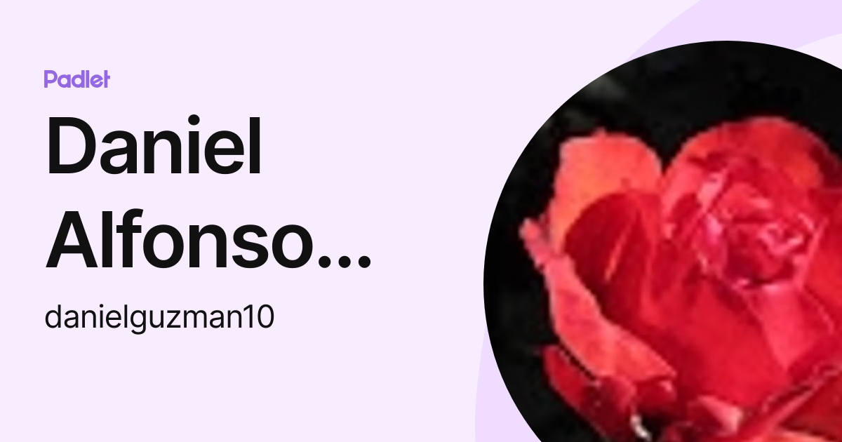 Daniel Alfonso Guzmán Reinoso (danielguzman10) profile | Padlet