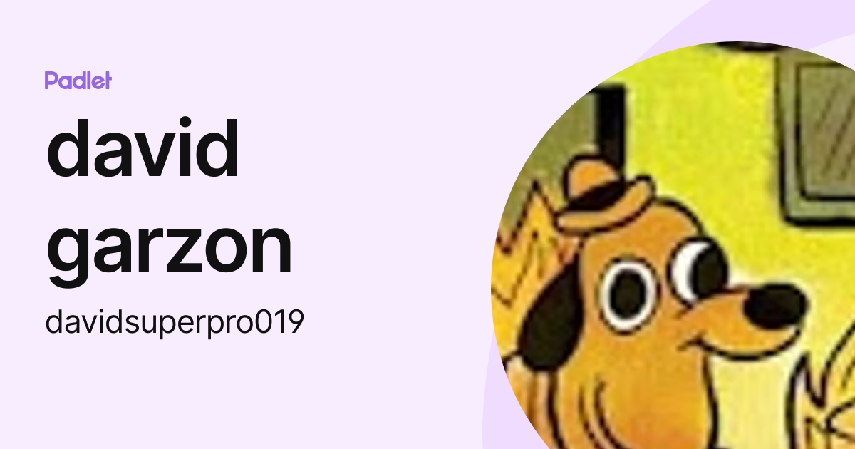 david garzon (davidsuperpro019) profile | Padlet