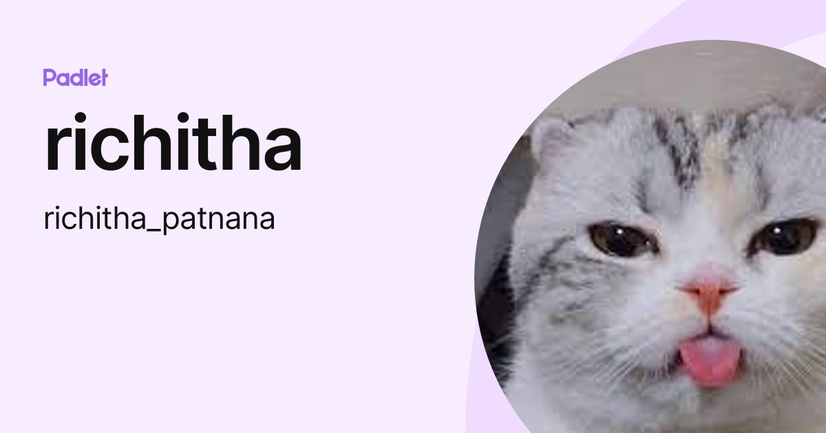 richitha (richitha_patnana) profile | Padlet