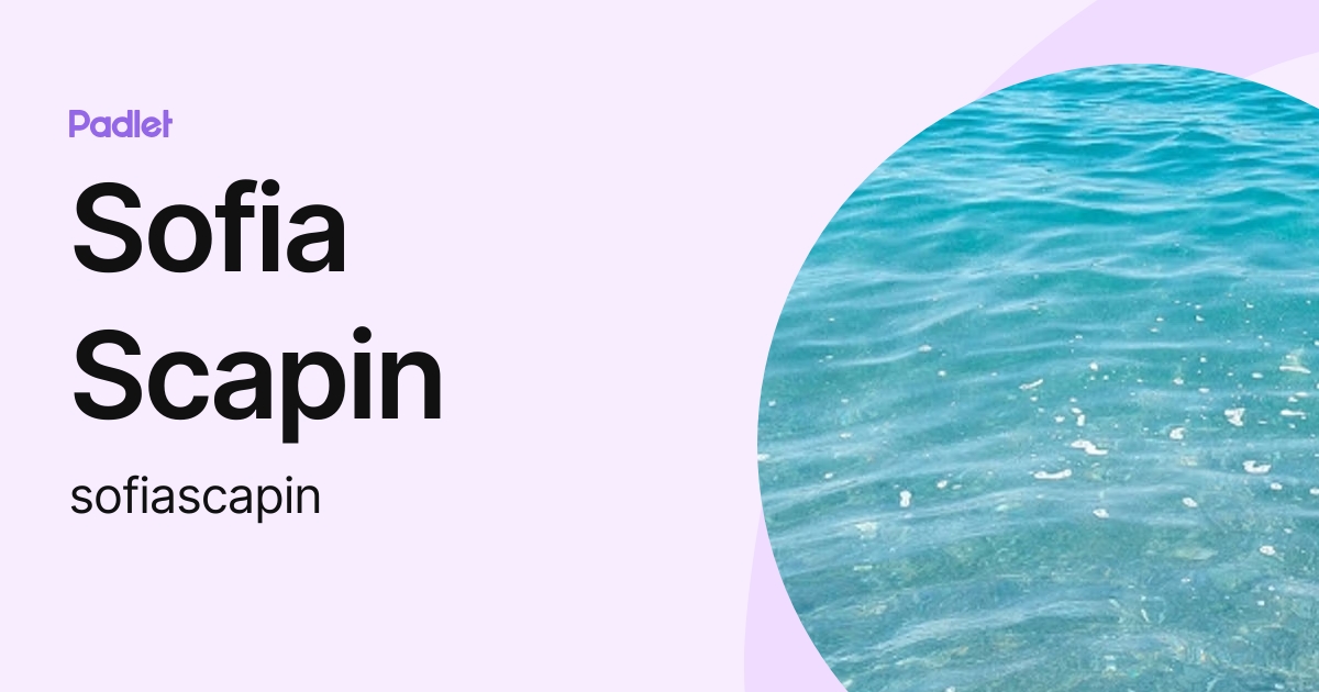 Sofia Scapin (sofiascapin) profile | Padlet