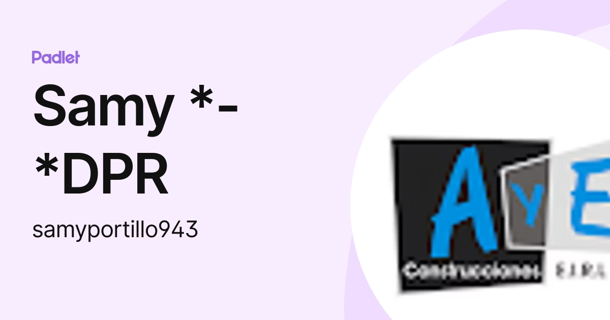 Samy *-*DPR (samyportillo943) profile | Padlet