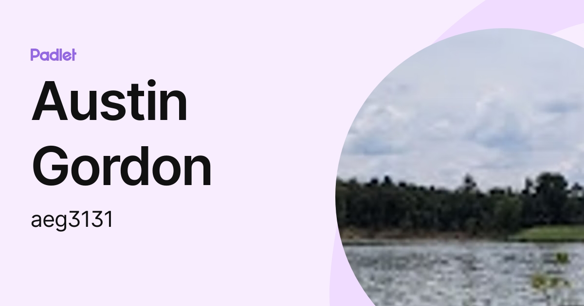 Austin Gordon (aeg3131) profile | Padlet