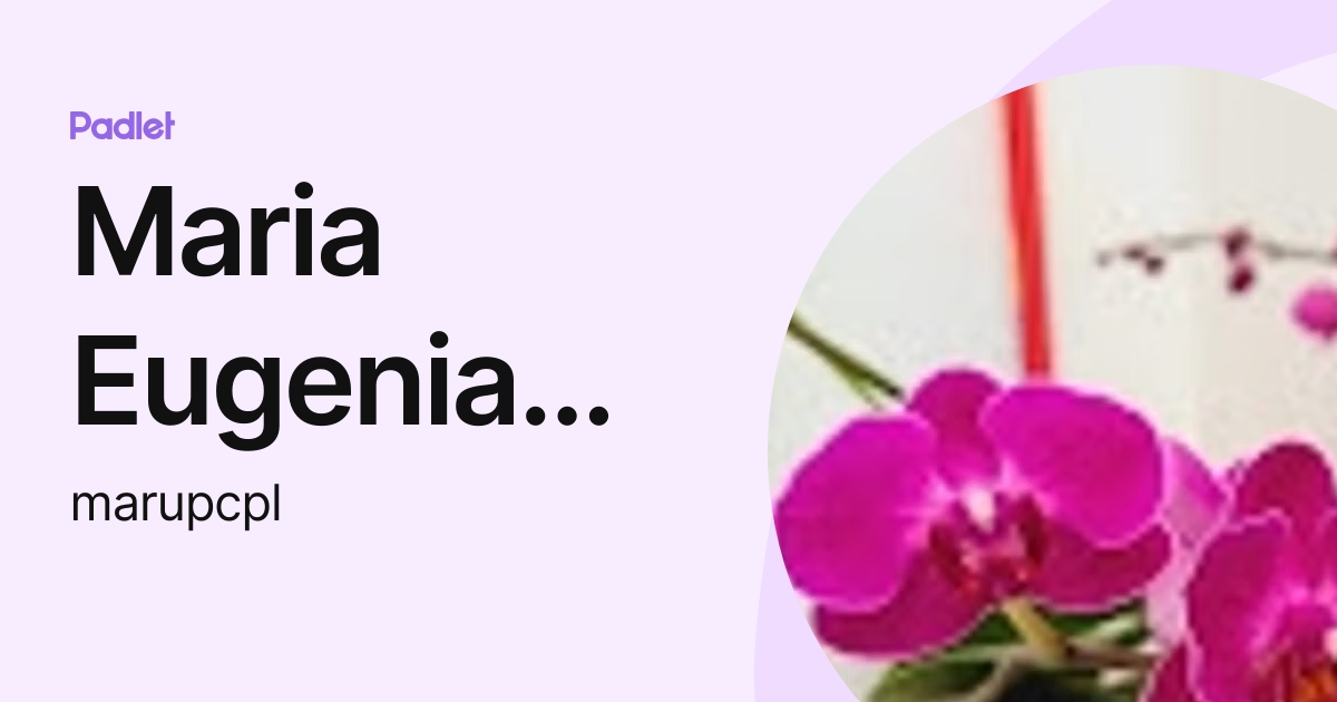 Maria Eugenia Perez Castro (marupcpl) profile | Padlet
