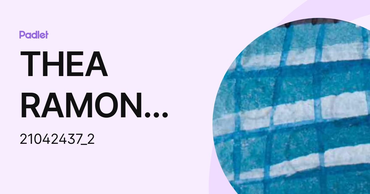 THEA RAMONA FERNANDO (210424371) profile | Padlet