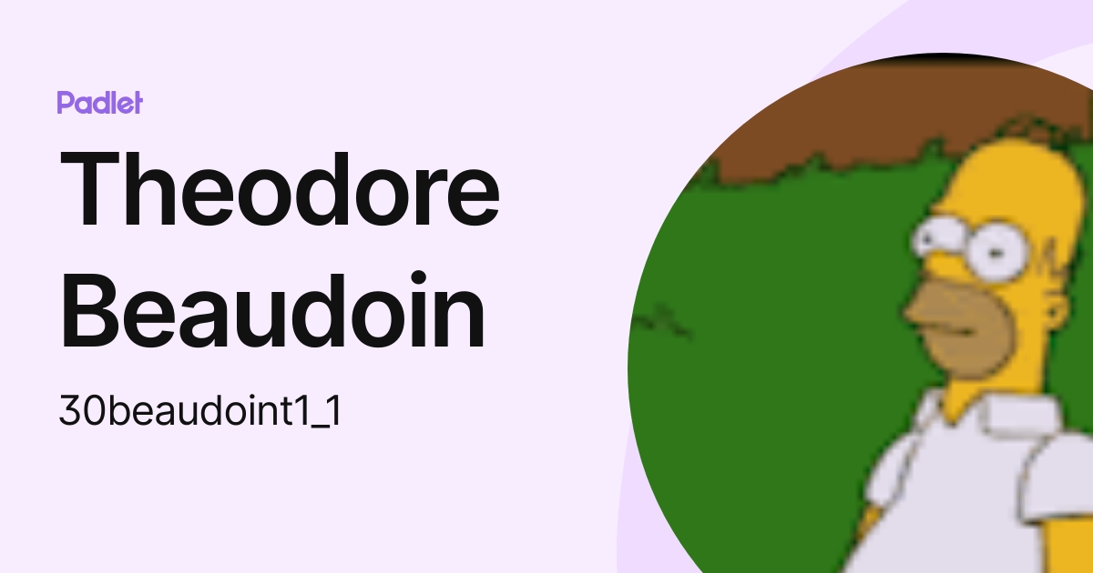 Theodore Beaudoin (30beaudoint) profile | Padlet