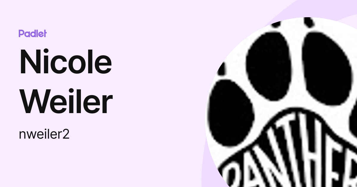 Nicole Weiler (nweiler2) profile | Padlet