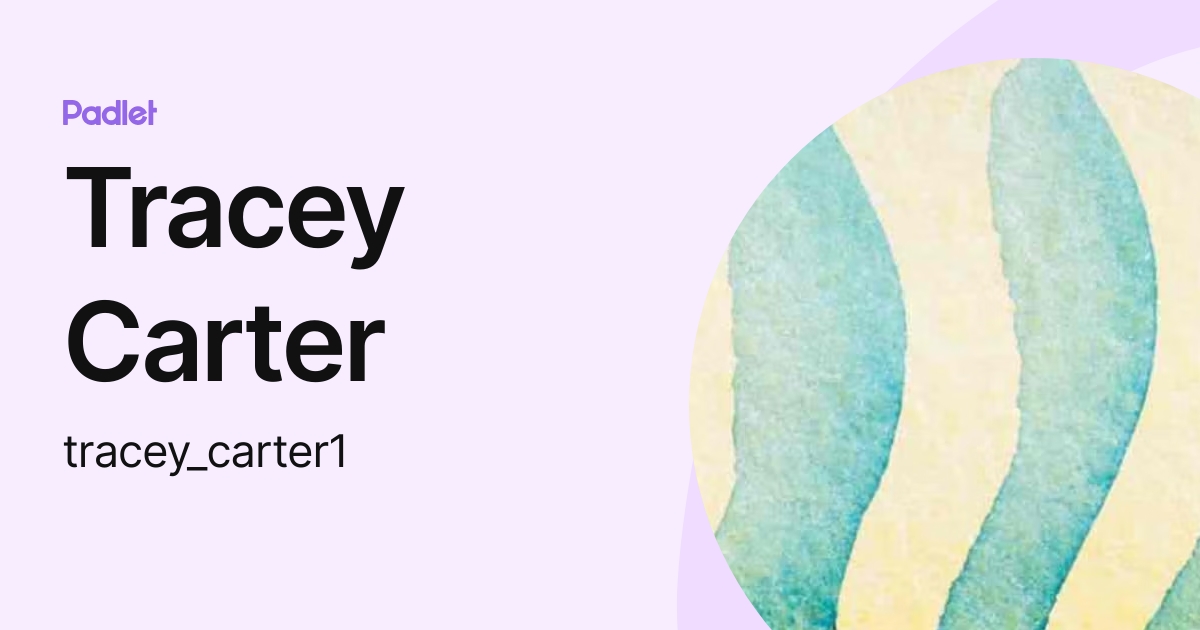 Tracey Carter (tracey_carter1) profile | Padlet