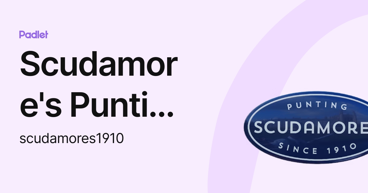 Scudamore's Punting Company (scudamores1910) profile | Padlet