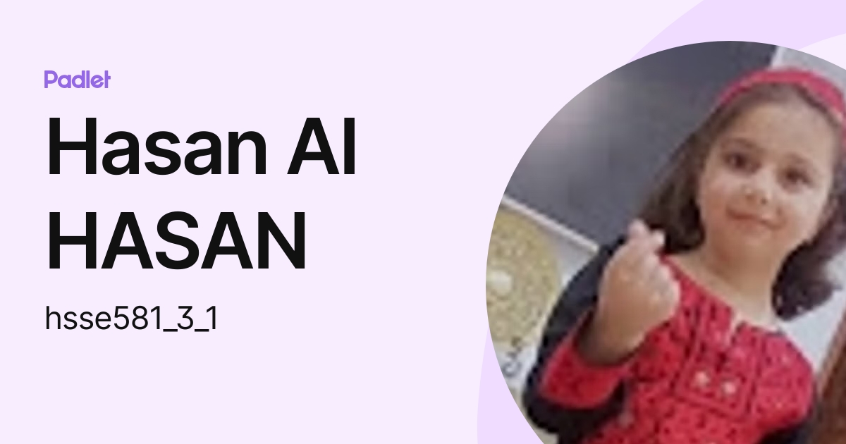 Hasan AI HASAN (hsse581) profile | Padlet