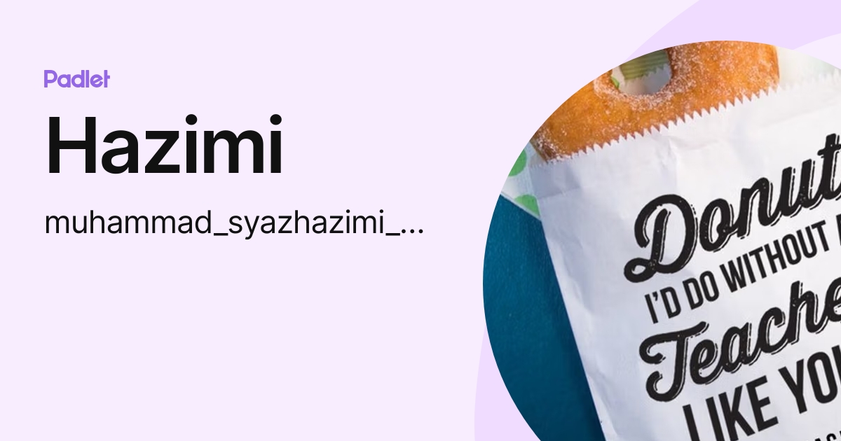 Hazimi (muhammad_syazhazimi_zailani) profile | Padlet