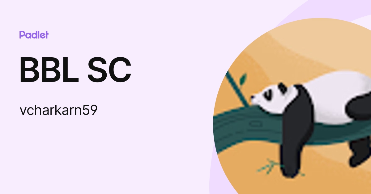 ฺBBL SC (vcharkarn59) profile | Padlet