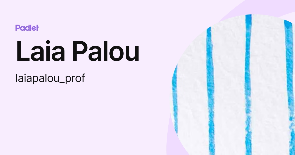 Laia Palou (laiapalou_prof) profile | Padlet