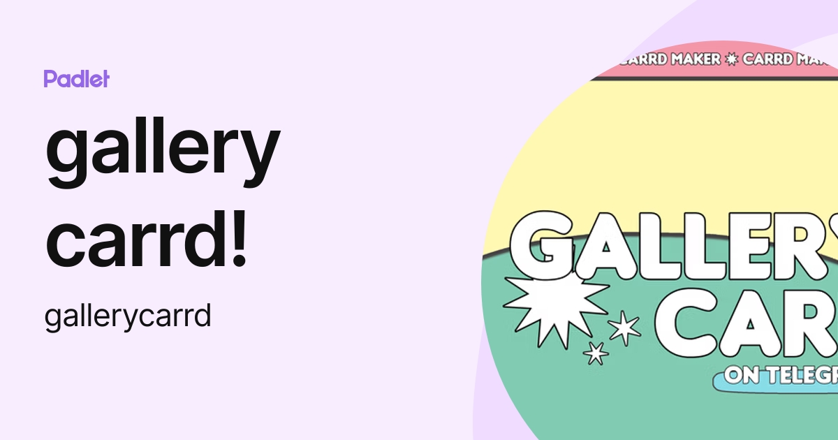 Profil gallery carrd! (gallerycarrd) | Padlet