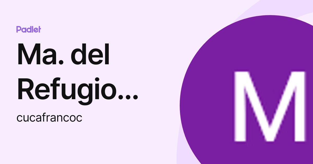 Ma. del Refugio Franco Castañeda (cucafrancoc) profile | Padlet