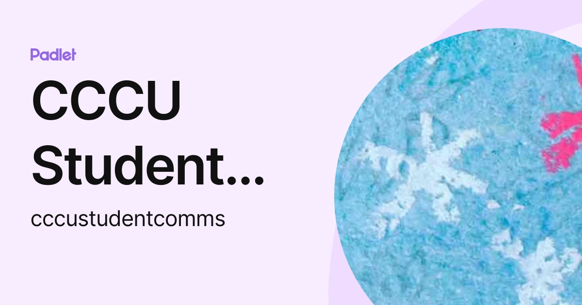 CCCU Student Events (cccustudentcomms) profile | Padlet
