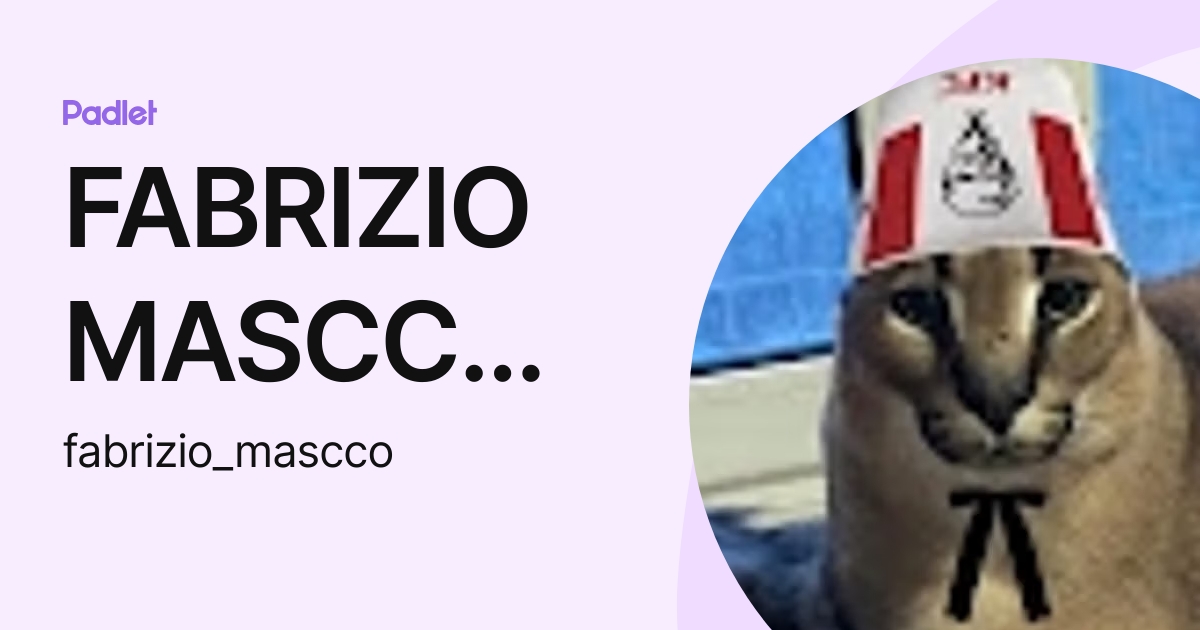 FABRIZIO MASCCO PALOMINO (fabrizio_mascco) profile | Padlet