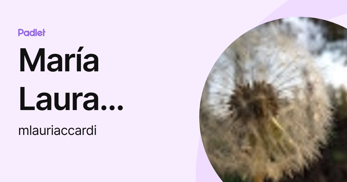 María Laura Accardi (mlauriaccardi) profile | Padlet