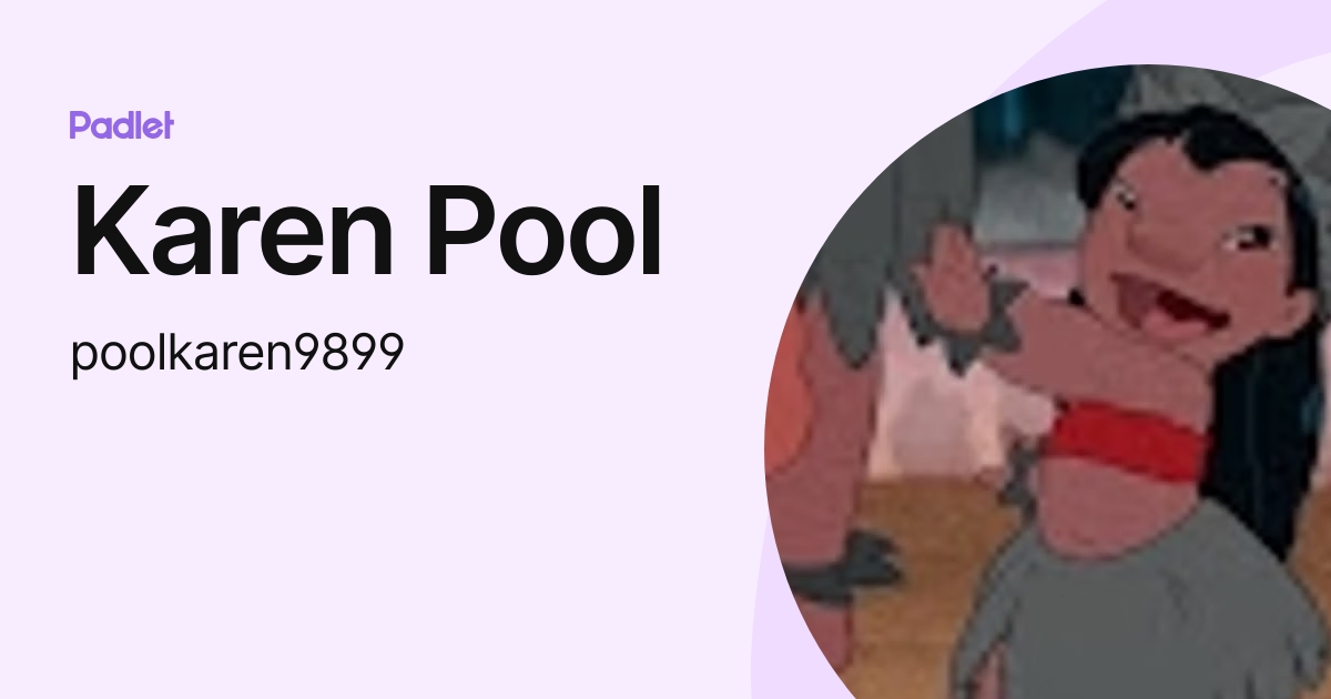 Karen Pool (poolkaren9899) profile | Padlet