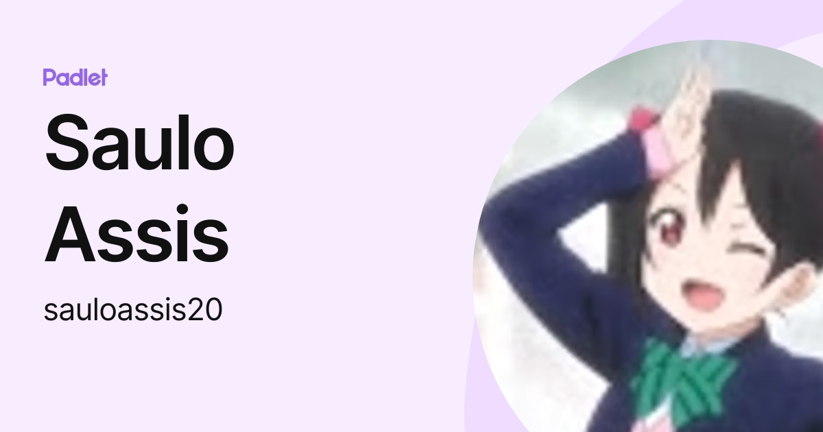 Saulo Assis (sauloassis20) profile | Padlet