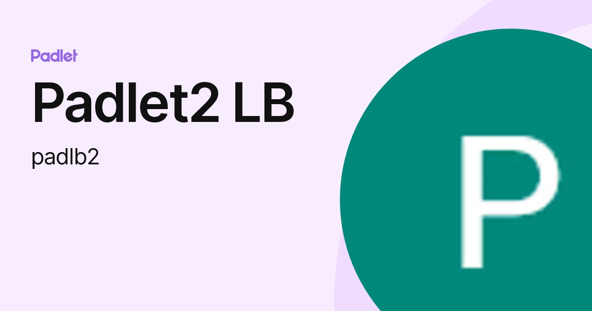 Padlet2 LB (padlb2) profile | Padlet