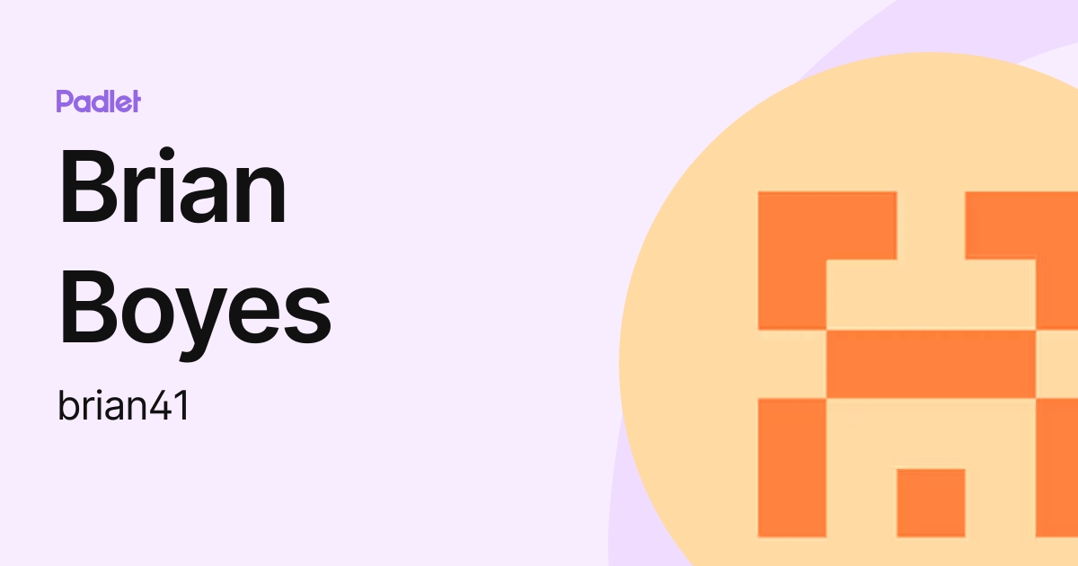 Brian Boyes (brian41) profile | Padlet