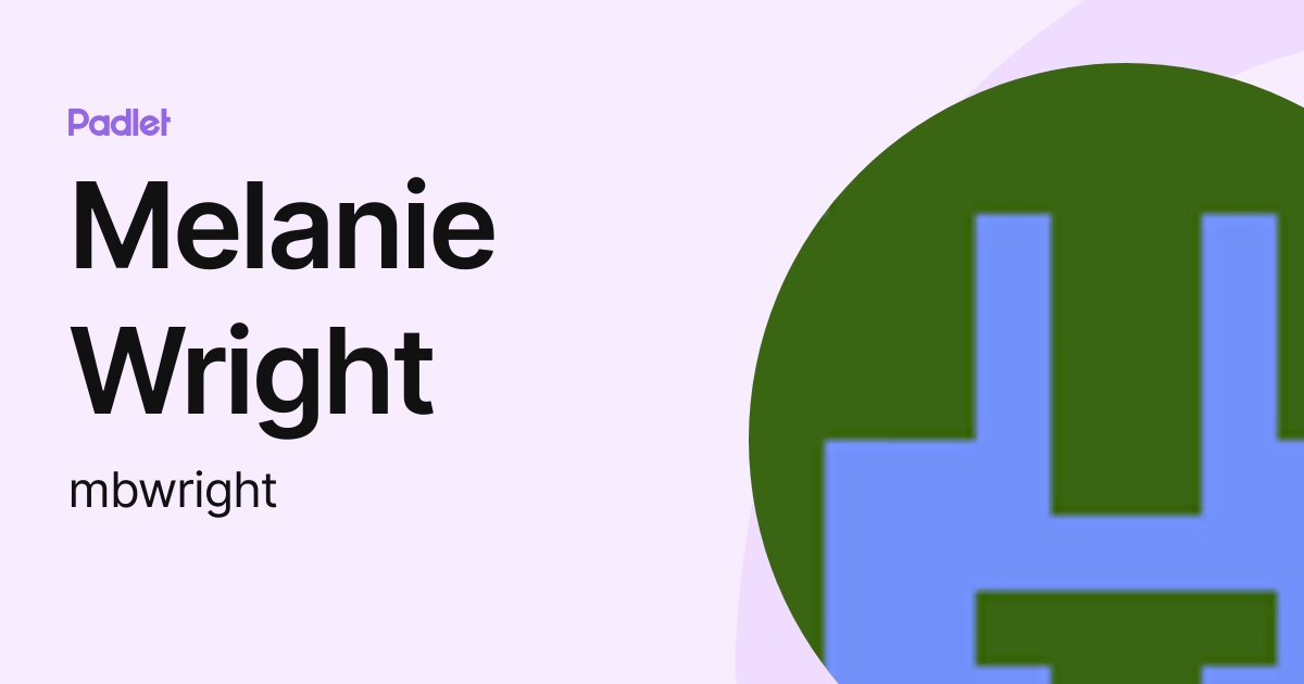Melanie Wright Mbwright Profile Padlet